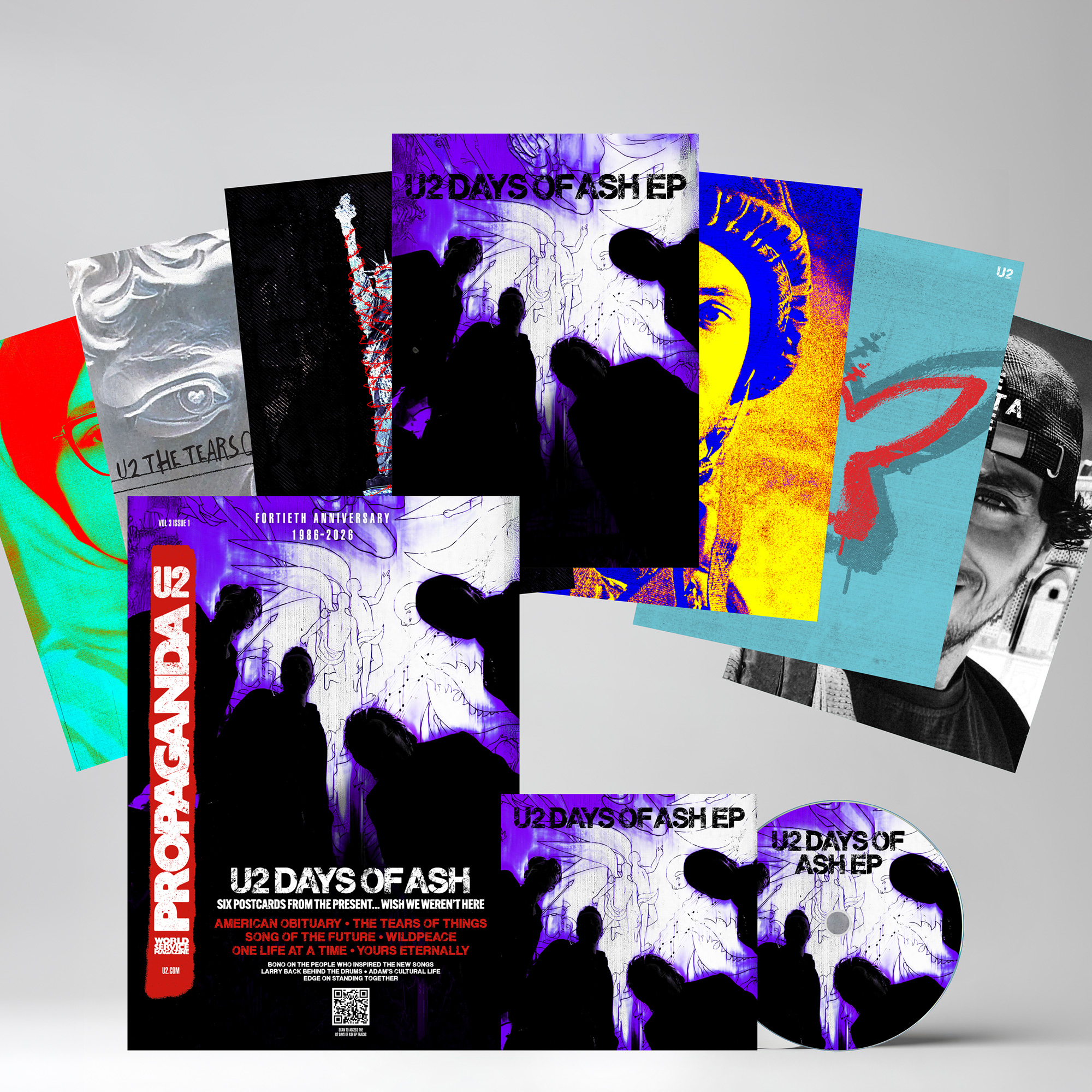 U2 > News > 2026 Subscribers Gift: U2 Days of Ash CD/Propaganda Magazine